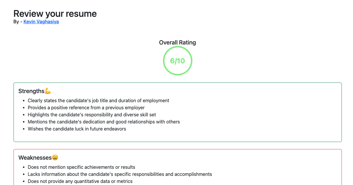 Free Resume Reviewer using AI | BaruzoTech